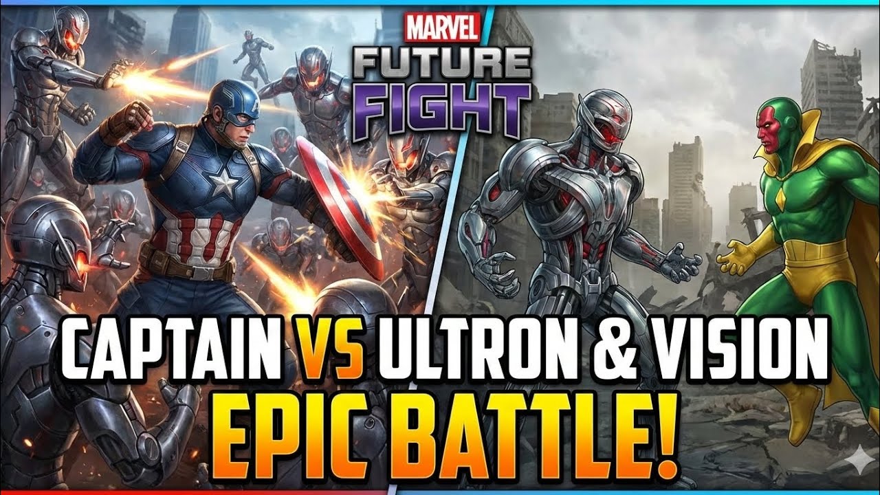 Captain America vs Ultron Army 💥 | Epic Battle in Marvel Future Fight ...