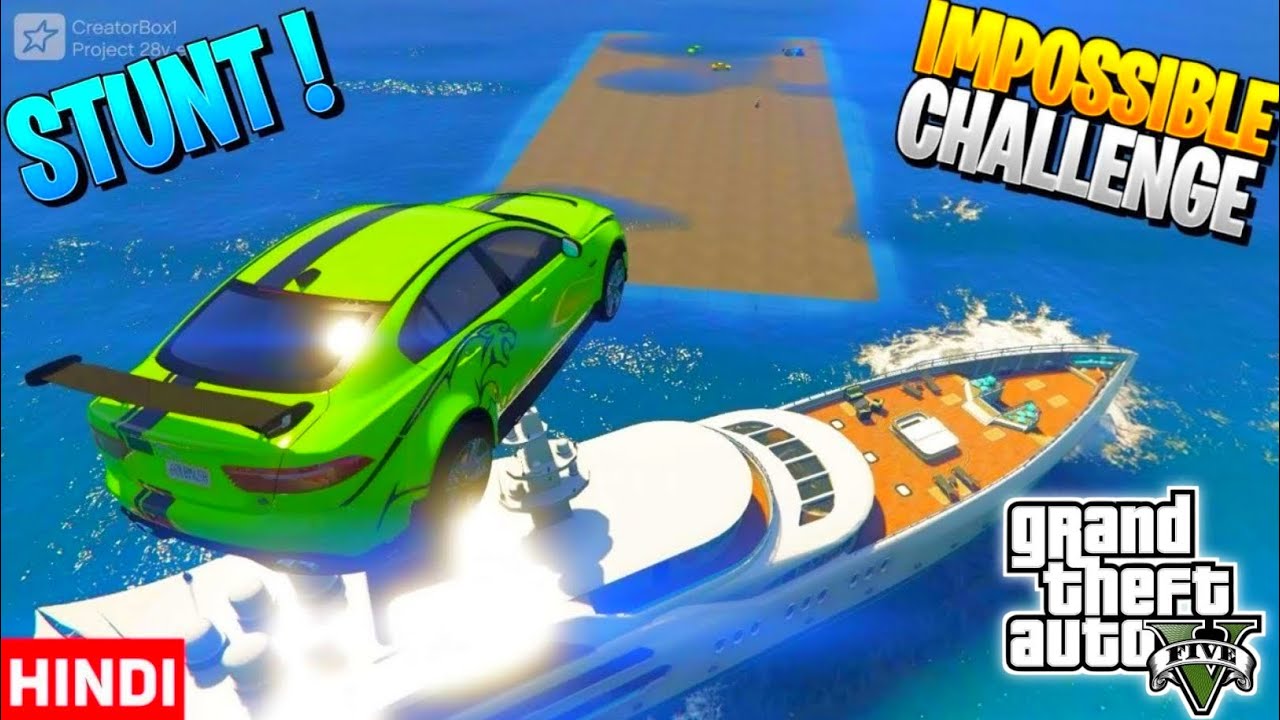 Indian Cars Vs Extreme Water Jump Challenge In GTA 5 | HINDI | GTA 5 ...