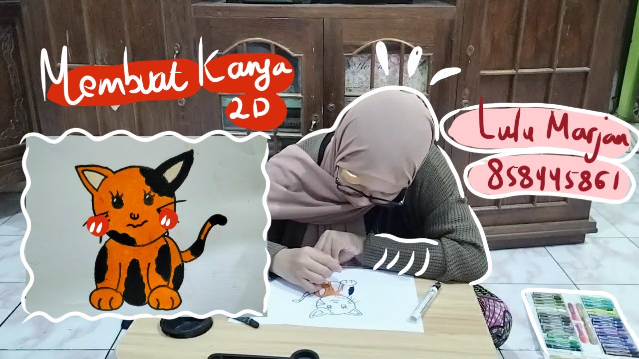 Membuat Karya 2D (Menggambar Kucing) - YouTube