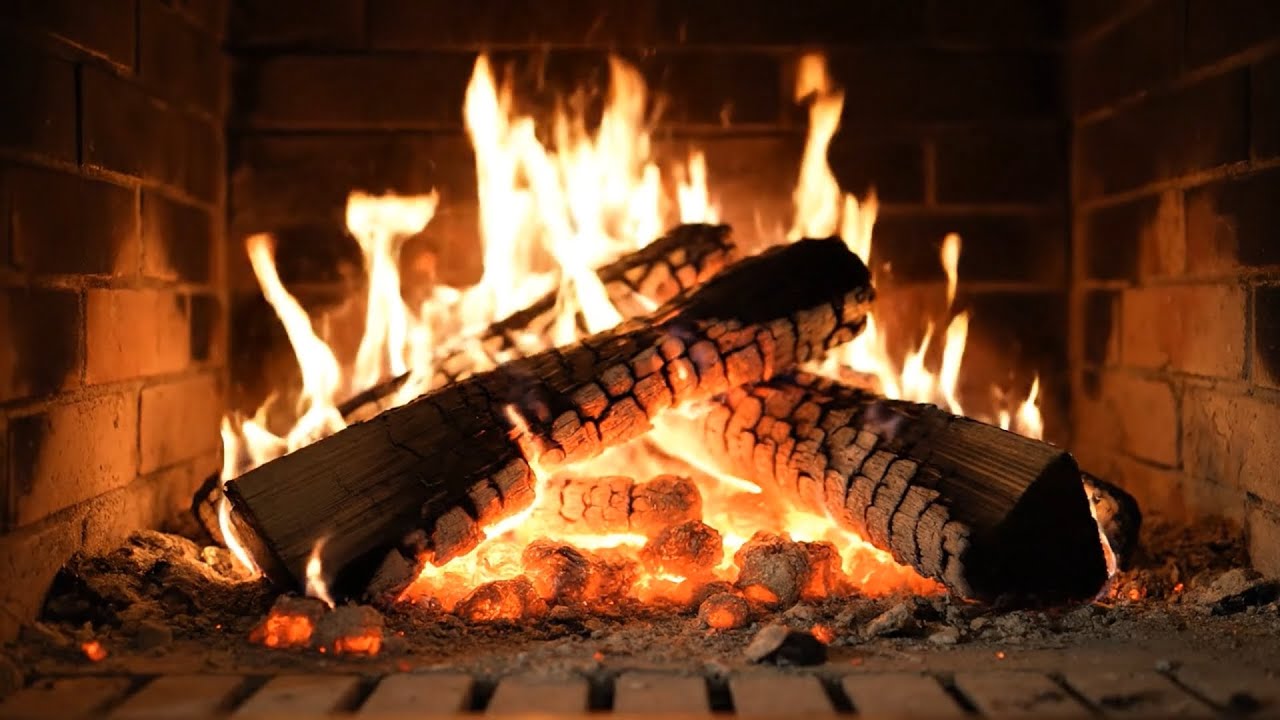 The Best Cozy and Beautiful Fireplace. Bonfire - YouTube