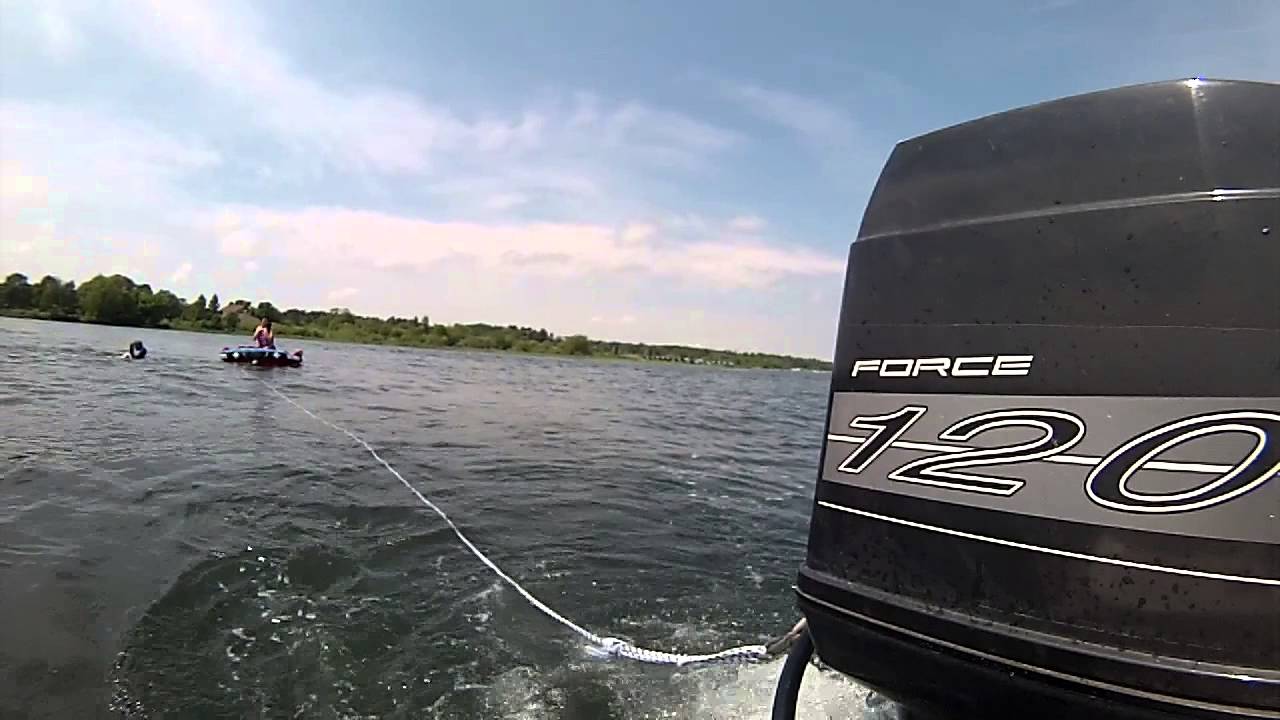 Kate and Emi tubing on Cass Lake . - YouTube