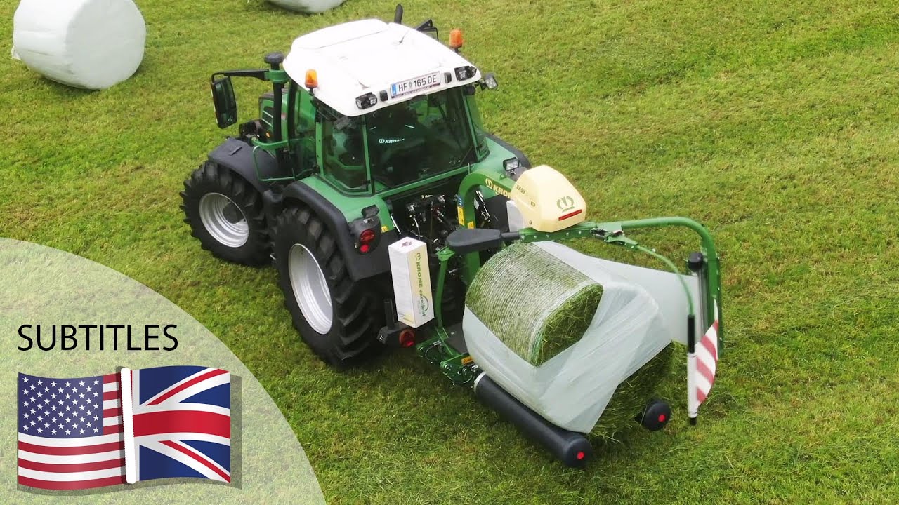 EasyWrap 150 – First bale wrapper from KRONE - YouTube