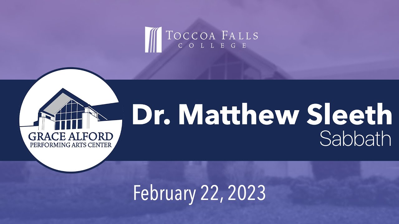 02-22-23 Dr. Matthew Sleeth - YouTube