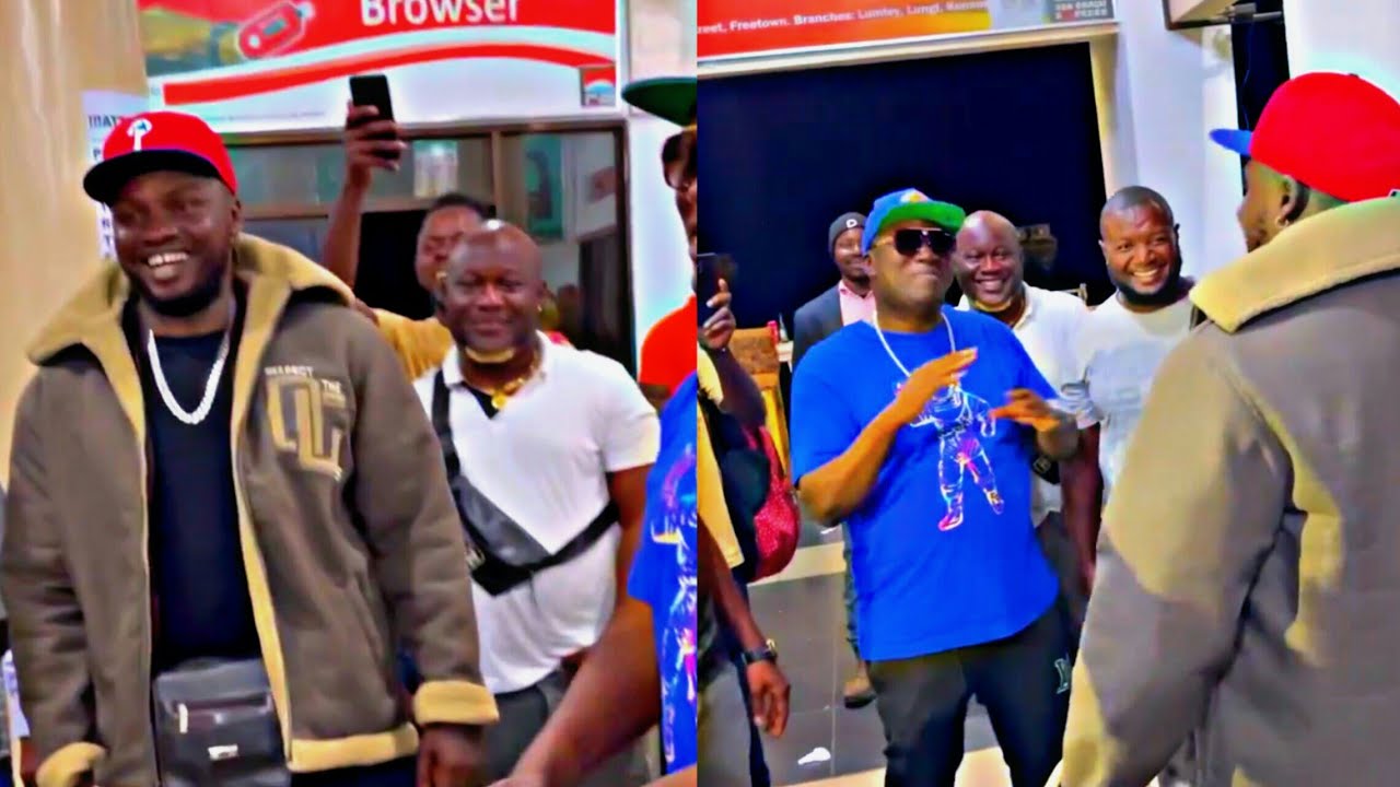 Khaligraph jones finally Meets Kao denero as he Arrives in Sierra Leone - YouTube