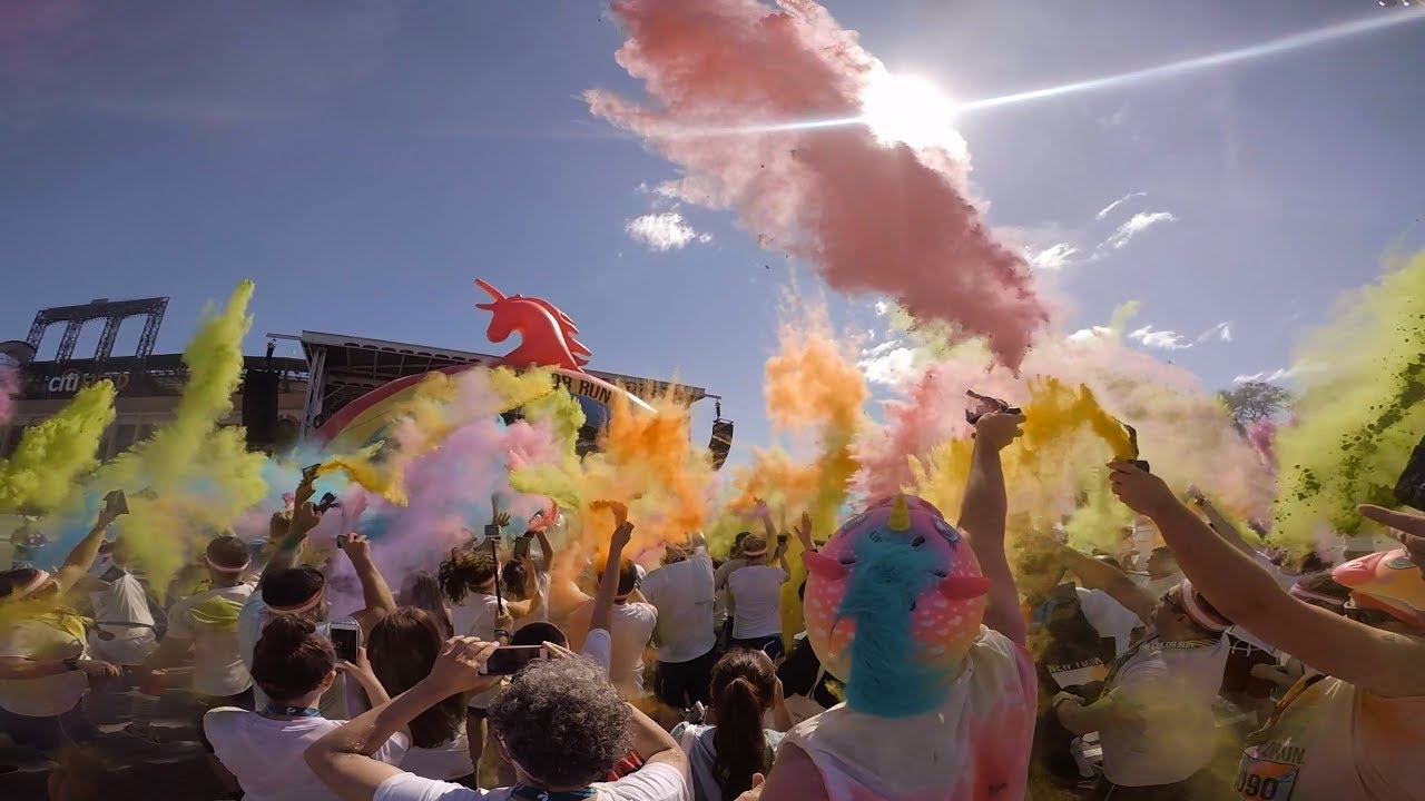 The Color Run New York Citi Field 2017 - YouTube