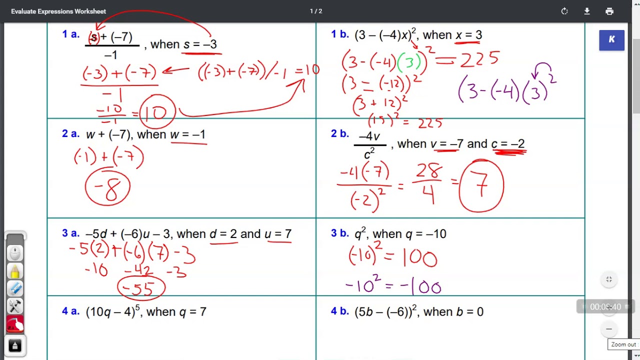 Algebra Lesson 2.1: Simplifying & Evaluating Expressions - YouTube