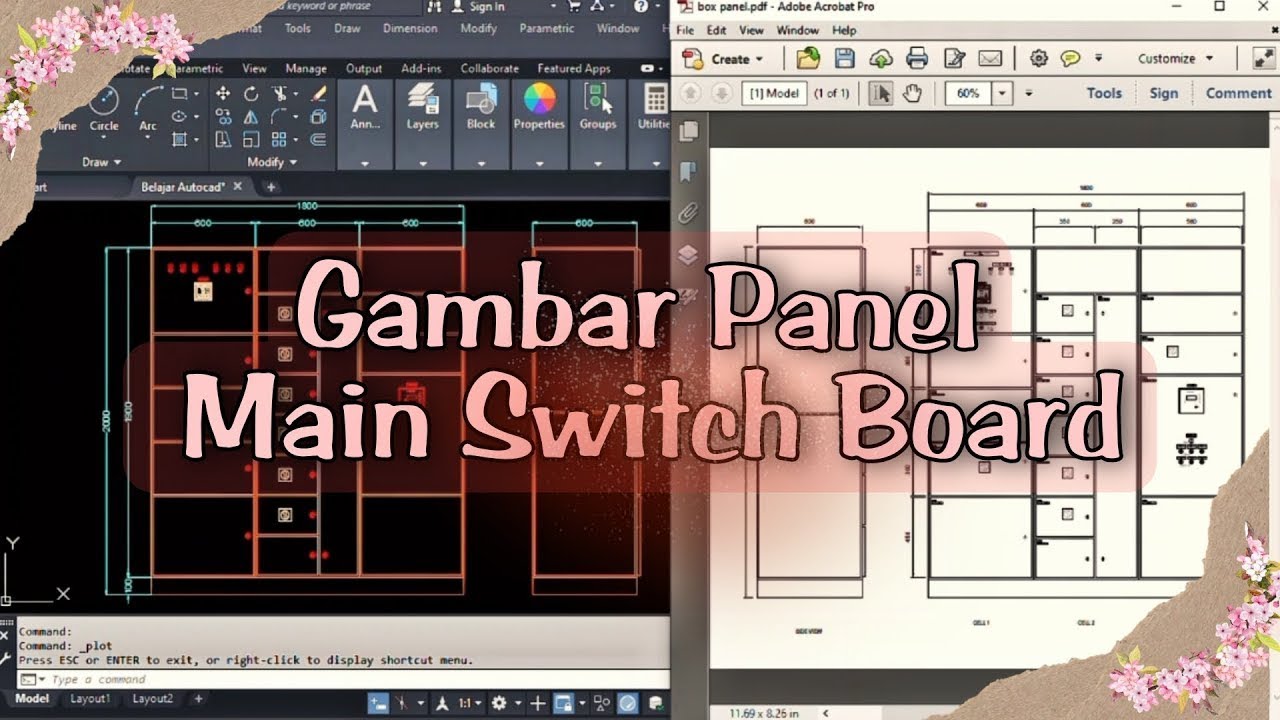 Gambar MAIN SWITCH BOARD di AutoCAD - YouTube