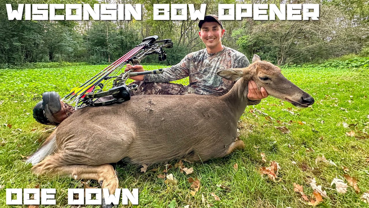 Bow Hunting the Wisconsin Archery Opener 2024-Doe Down - YouTube