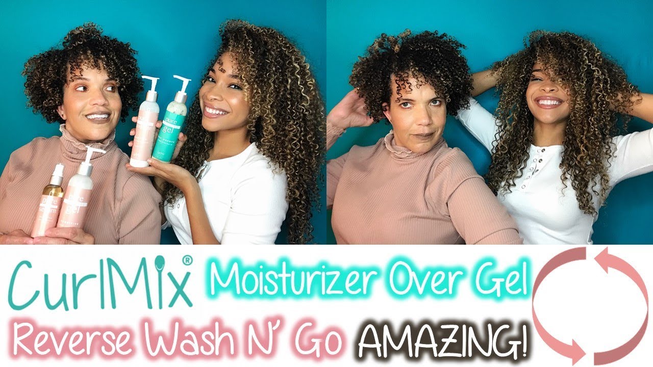 CurlMix | Reverse Wash N' Go - Moisturizer OVER Gel | AMAZING! - YouTube