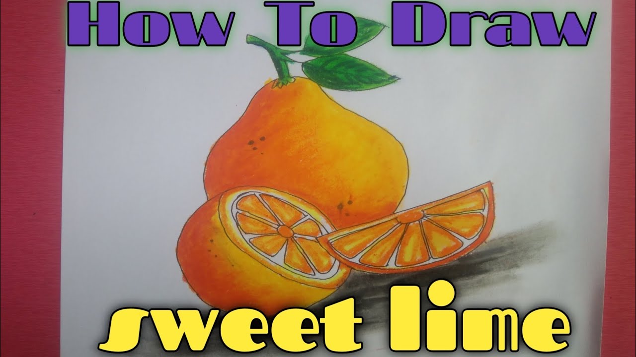 How To Draw Sweet Lime ll Class-14ll Start by Step Drawing ll #youtube ...