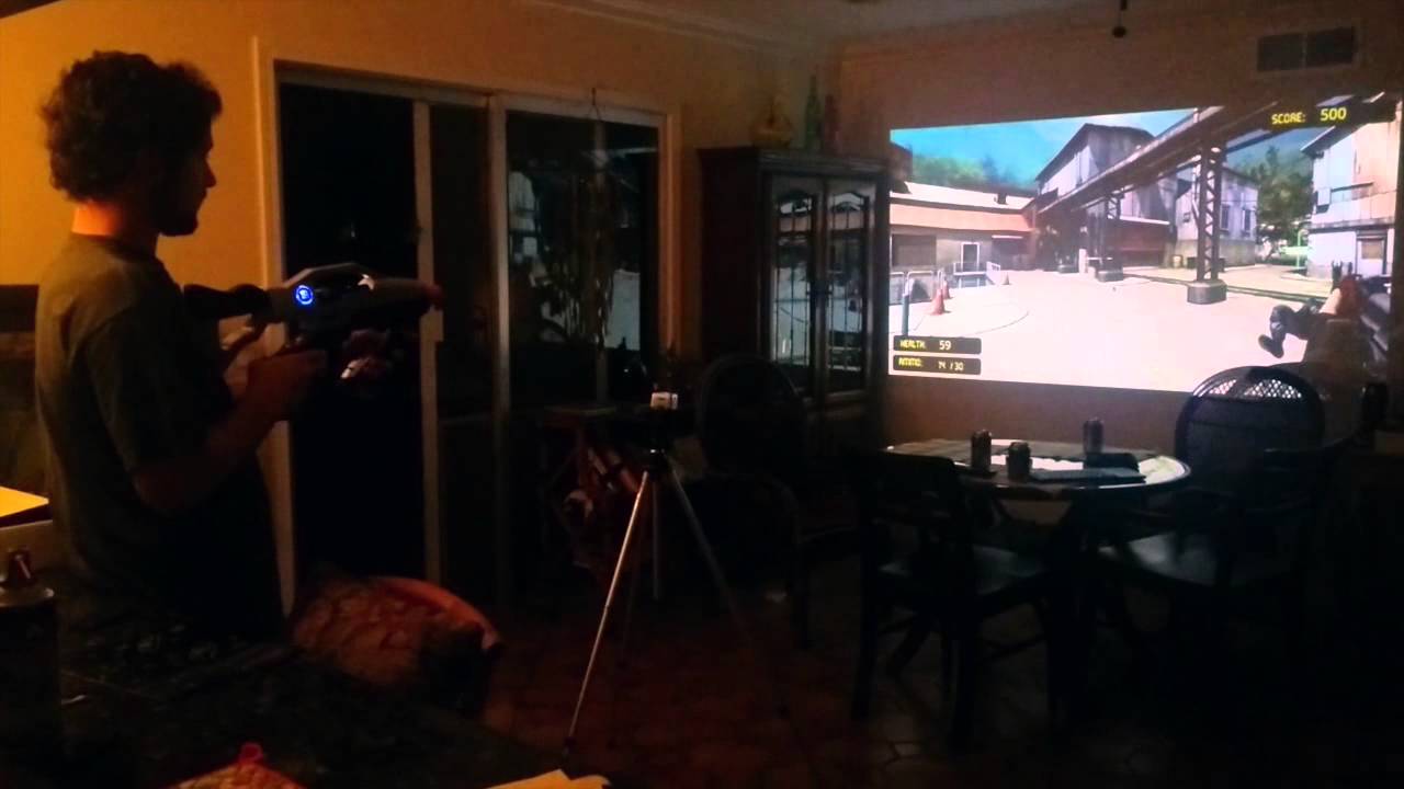 MAG gun with LED Android Projector - YouTube