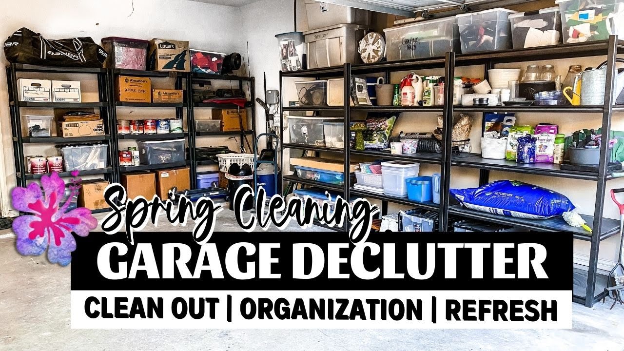 GARAGE CLEAN OUT | Declutter, organization & refresh - YouTube