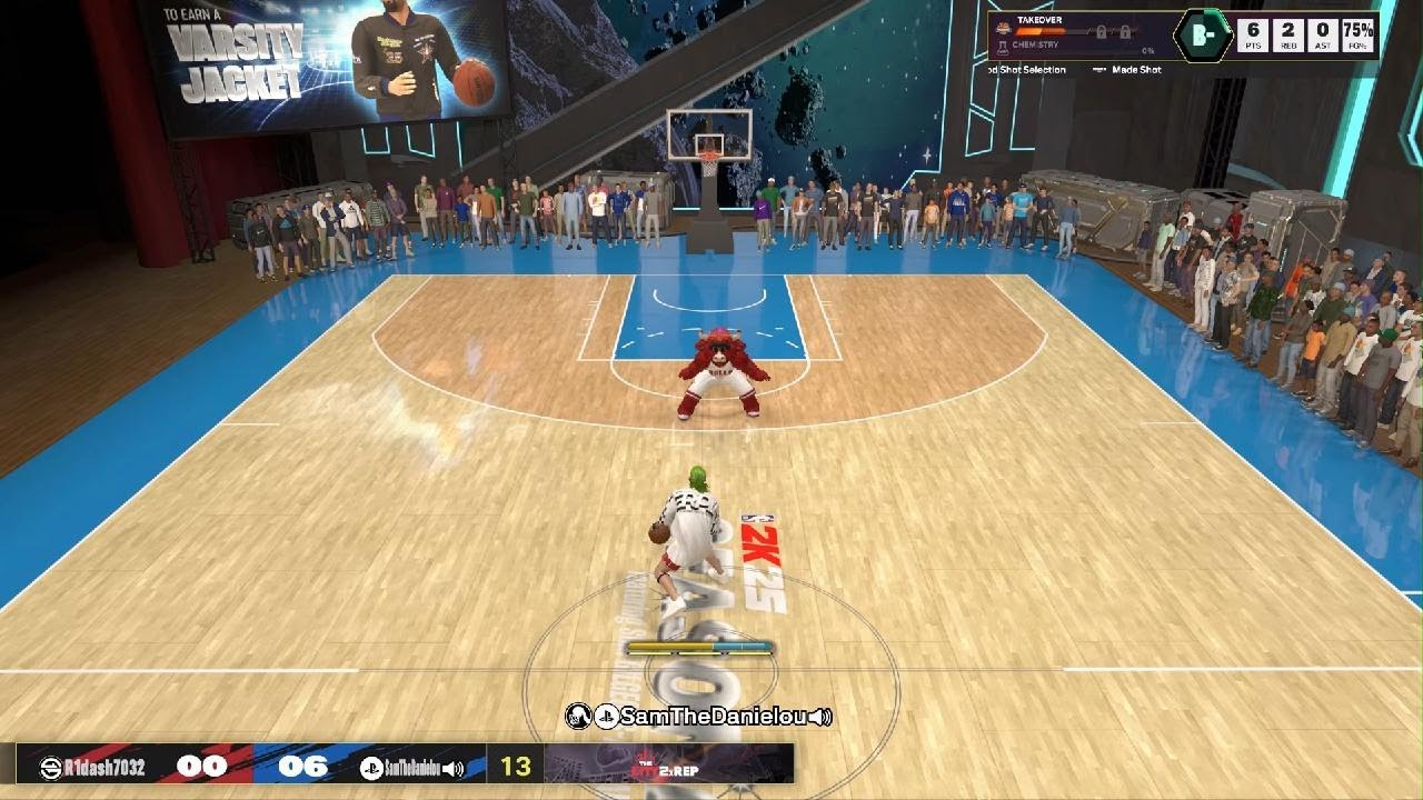 NBA 2K25 6'6 back scratching dunk - YouTube