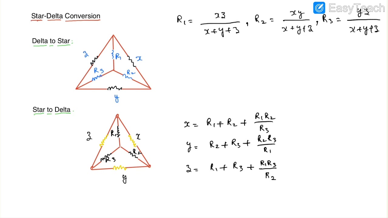 Star-Delta Conversions in Current Electricity - YouTube