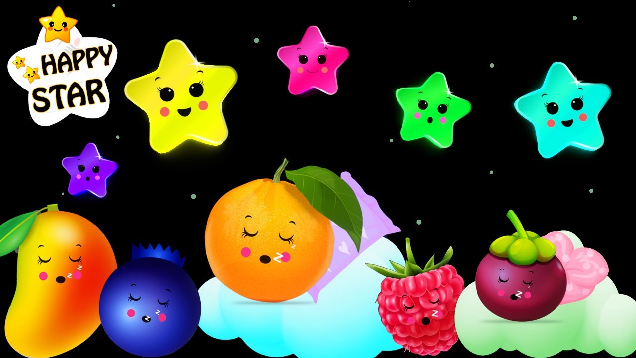 Twinkle Twinkle Little Star Lullaby - Fruits with Stars - Relaxing ...