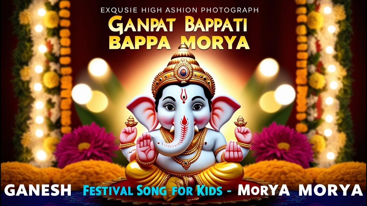 Ganpati Bappa Morya | Ganesh festival song for Kids - Morya Morya ...