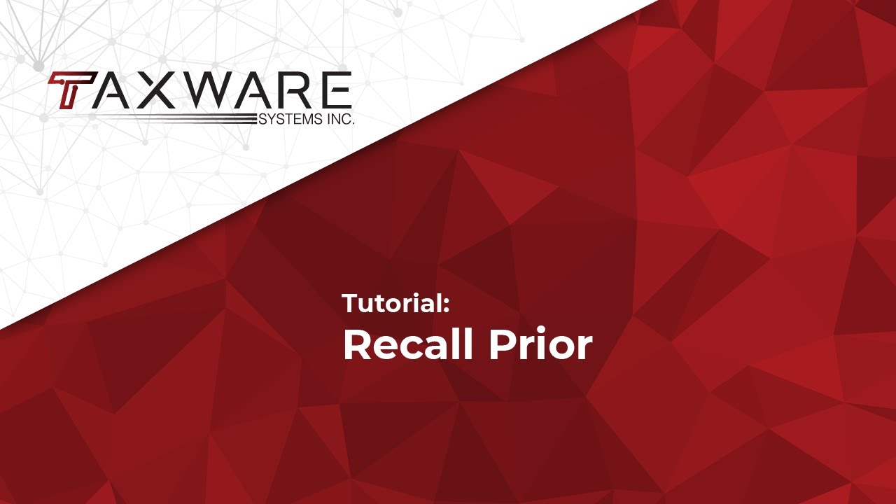 Tutorial - Recall Prior - YouTube