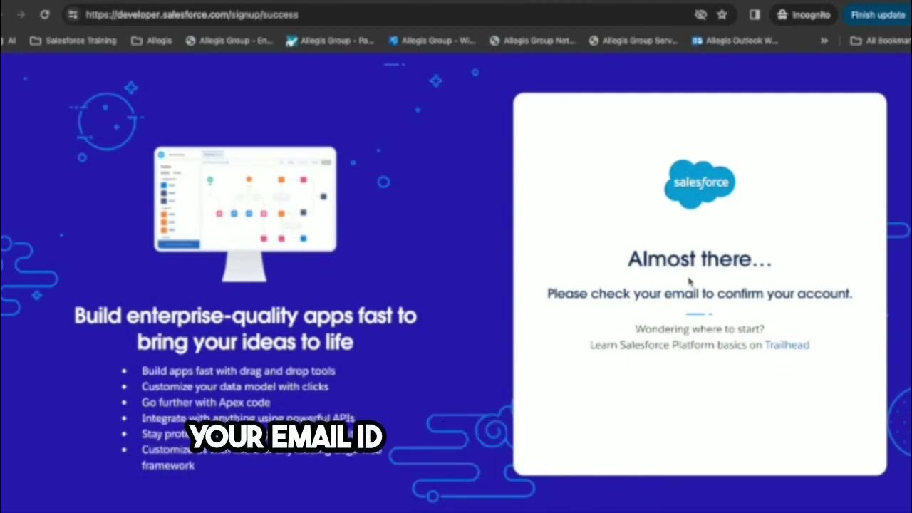 Create A Free Salesforce Developer Org Step By Step Tutorial Youtube