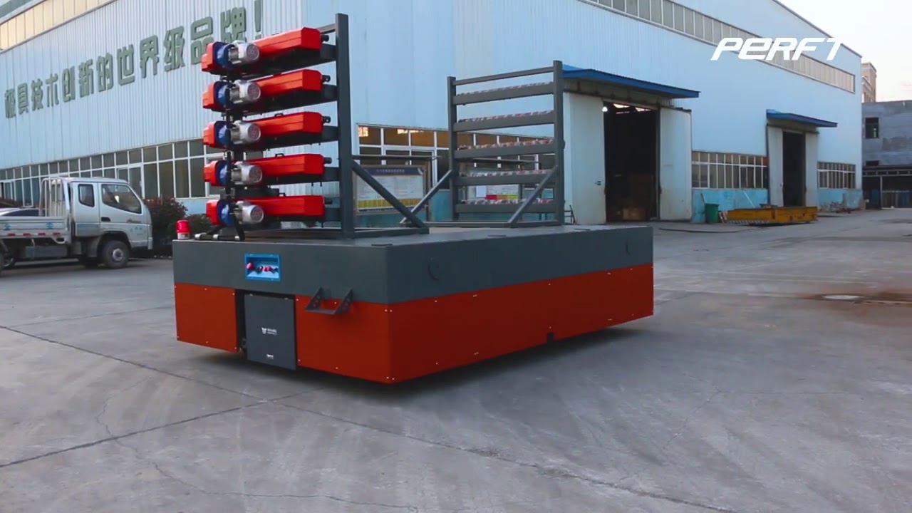 Industrial Material Electric Trackless Vehicle With Rubber Wheels - YouTube