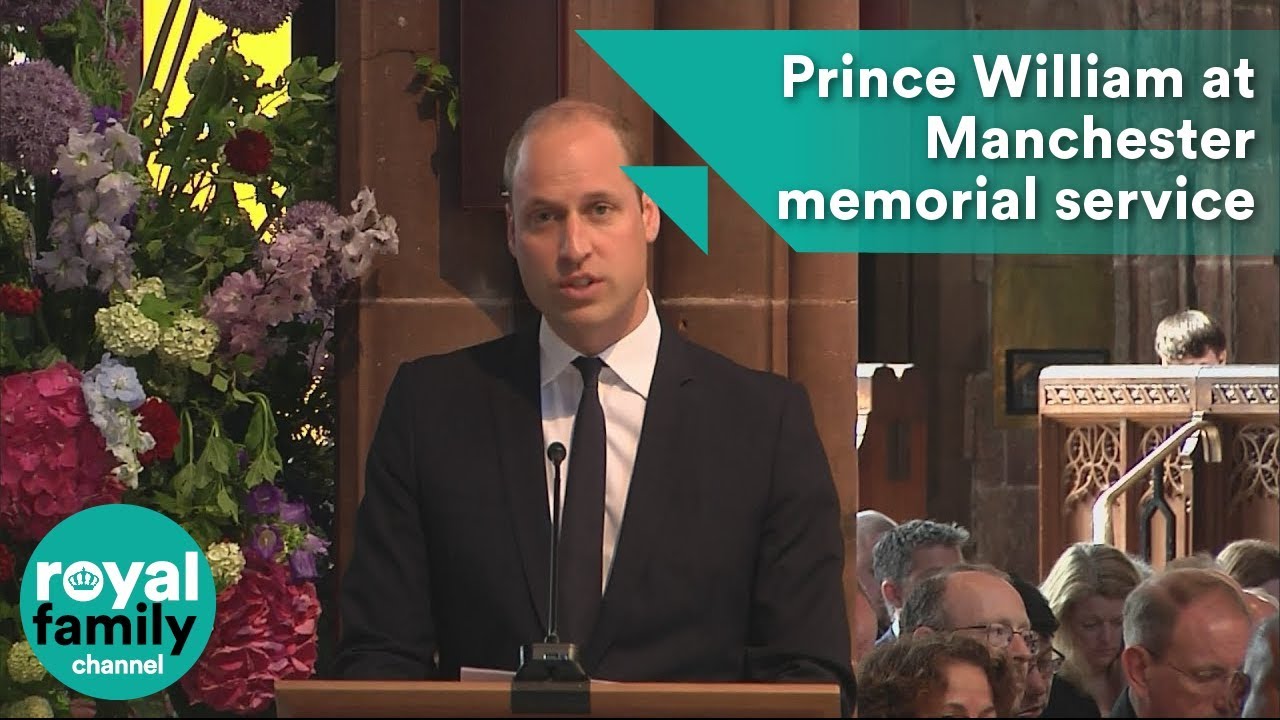Prince William gives reading at Manchester bombing memorial service ...