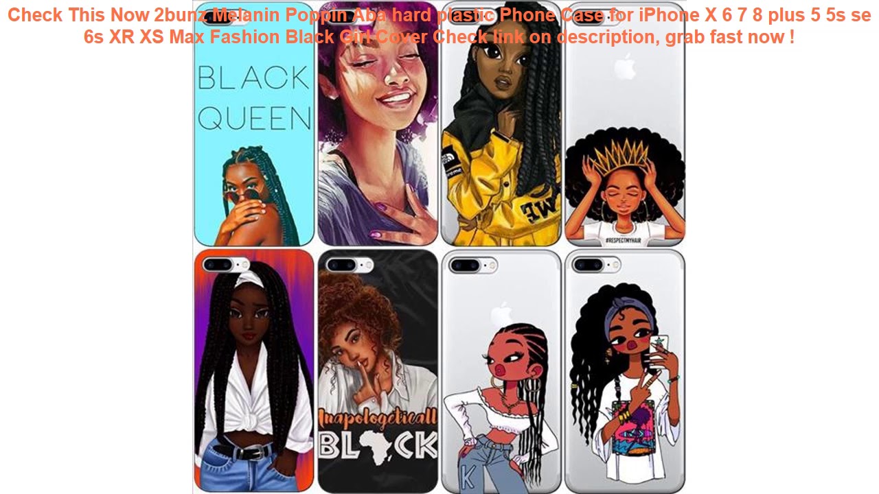 2bunz Melanin Poppin Aba hard plastic Phone Case for iPhone X 6 7 8 pl ...