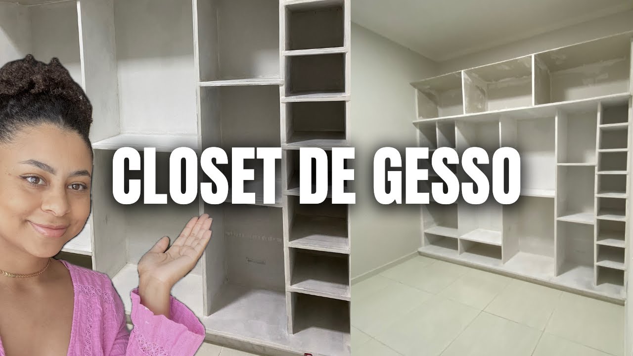 Como fazer closet de gesso sem estrutura PASSO A PASSO - YouTube