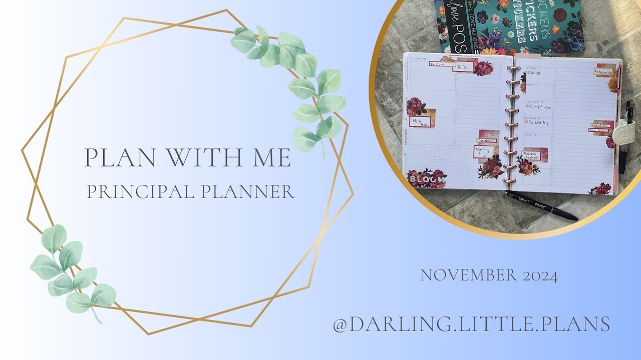 Principal Planner Plan with Me | LLP Weekly Overview Layout & Jewel ...