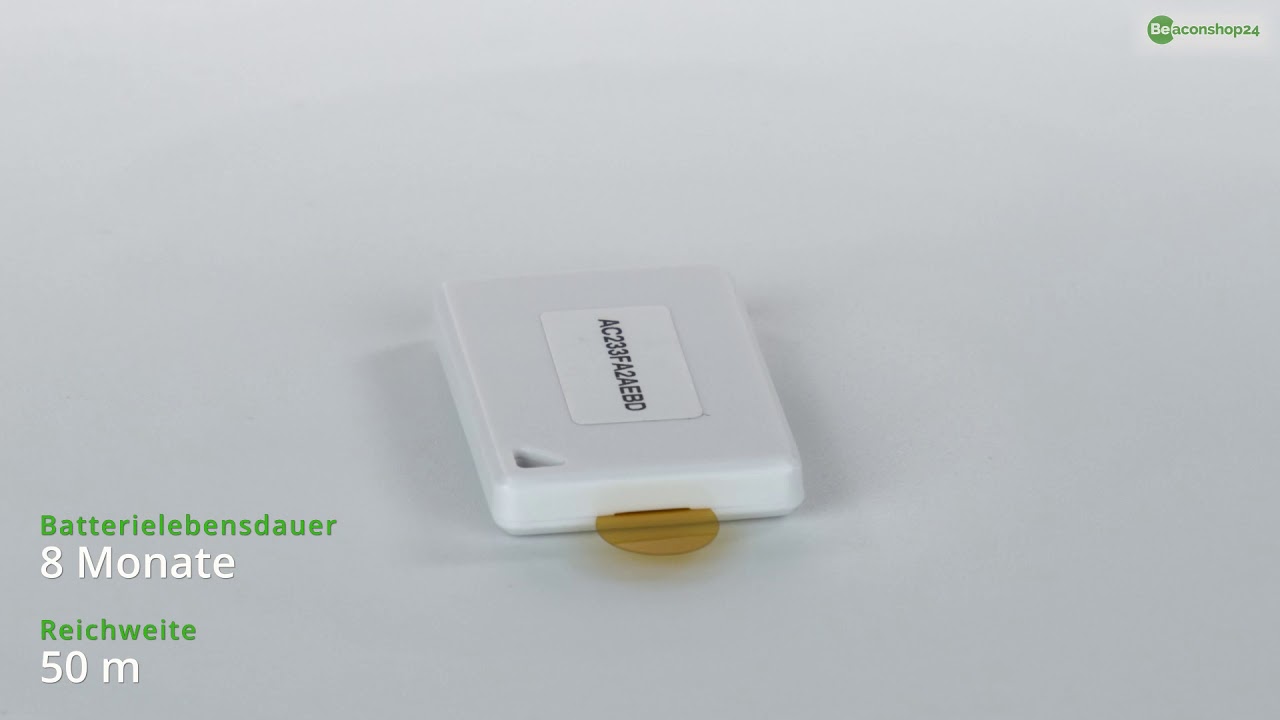Minew E8 Bluetooth Beacon mit Beschleunigungssensor - YouTube