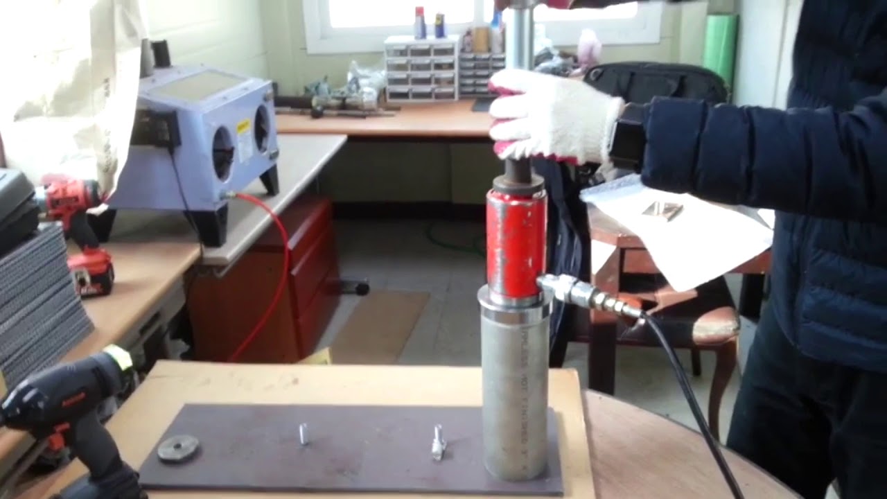 [SMART FASTENER] Stud fastener to steel 용접 대체용 화스너 스마트SFT - YouTube