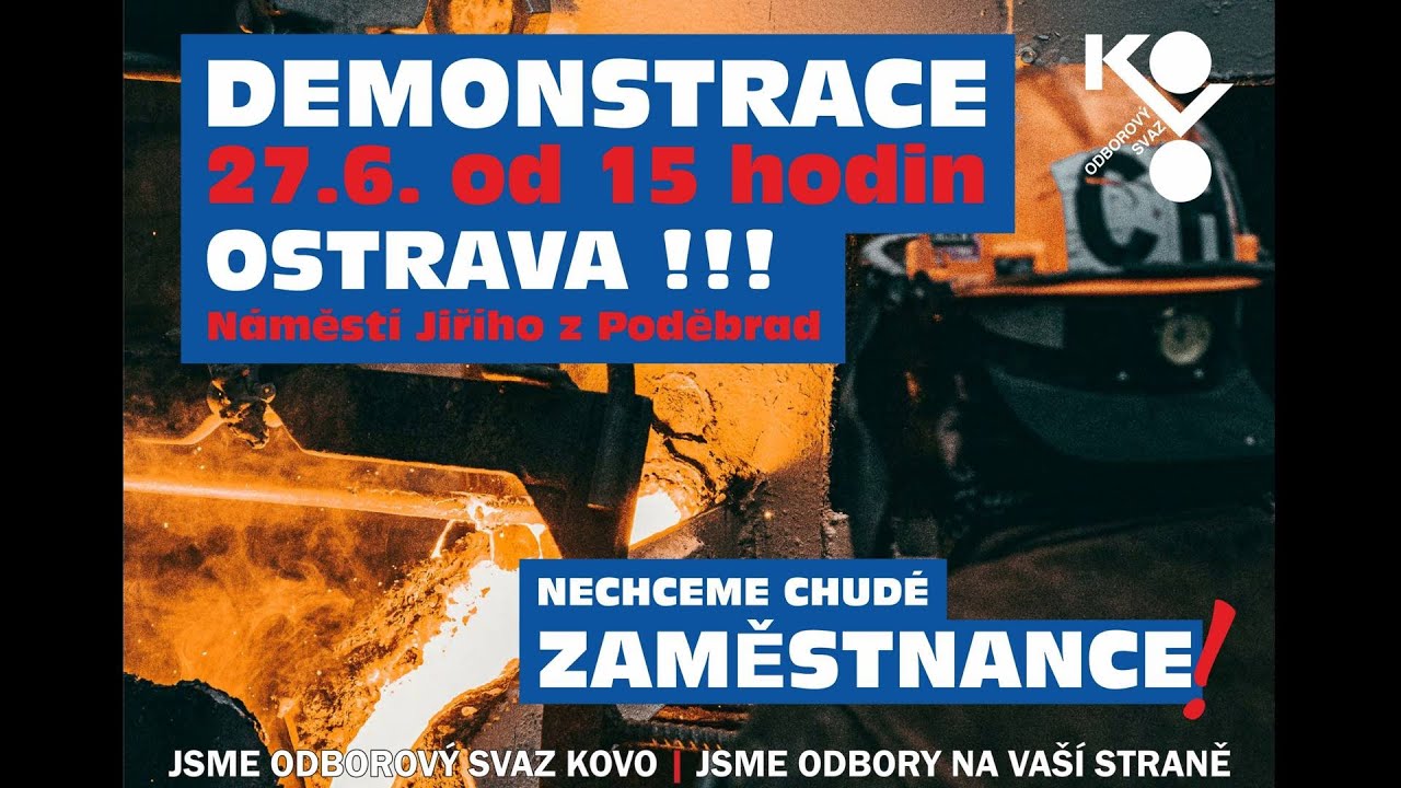 Demonstrace OS KOVO - Nechceme chudé zaměstnance - YouTube
