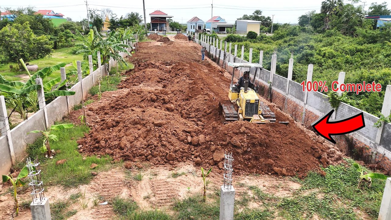 New Project 100% Completed!! Bulldozer Cutting Leveling Land By KOMATSU ...