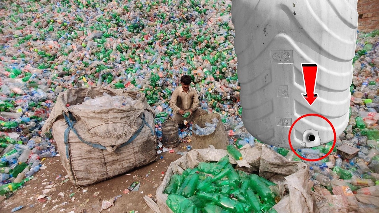 How to repair water tank leakage through using plastic bottles Caps ...