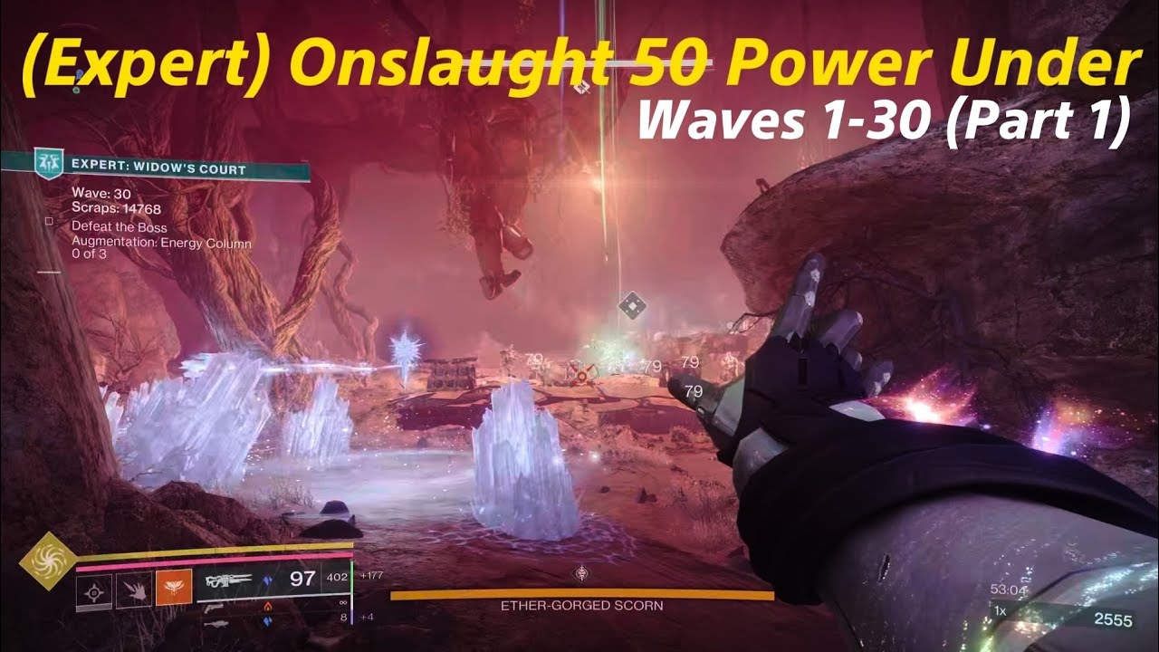 Destiny 2 | Expert Onslaught - 50 Below Power (Waves 1-30) - YouTube