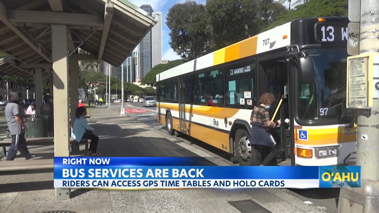 GPS and Holo Card readers back online for Oahu bus riders - YouTube