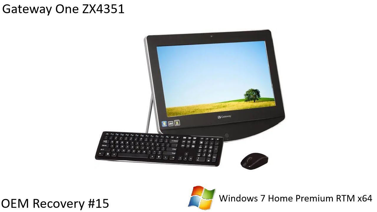 OEM Recovery #15 - Gateway One ZX4351 - YouTube