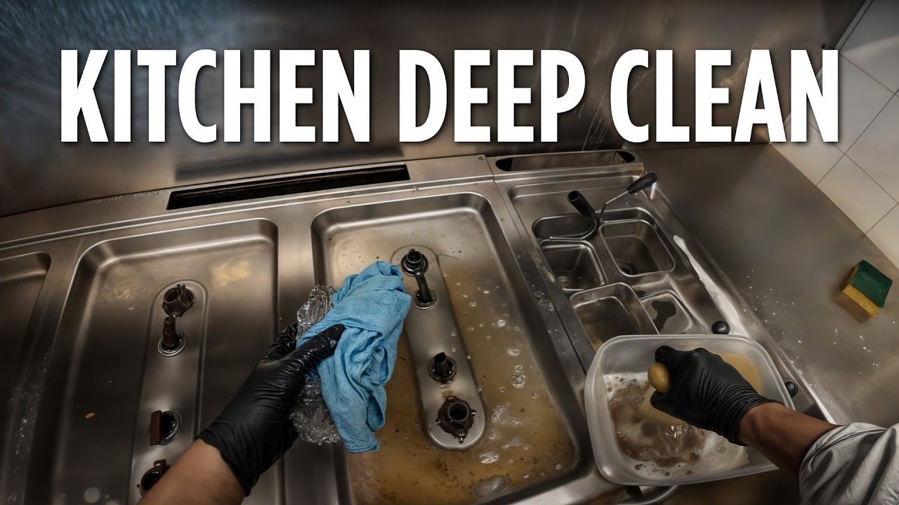 Intense Kitchen Deep Clean | POV Restaurant Work - YouTube
