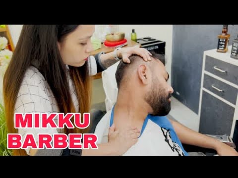 MIKKU Barber Head massage with Neck cracking to relief Anxiety n Stress #Asmr Relaxation