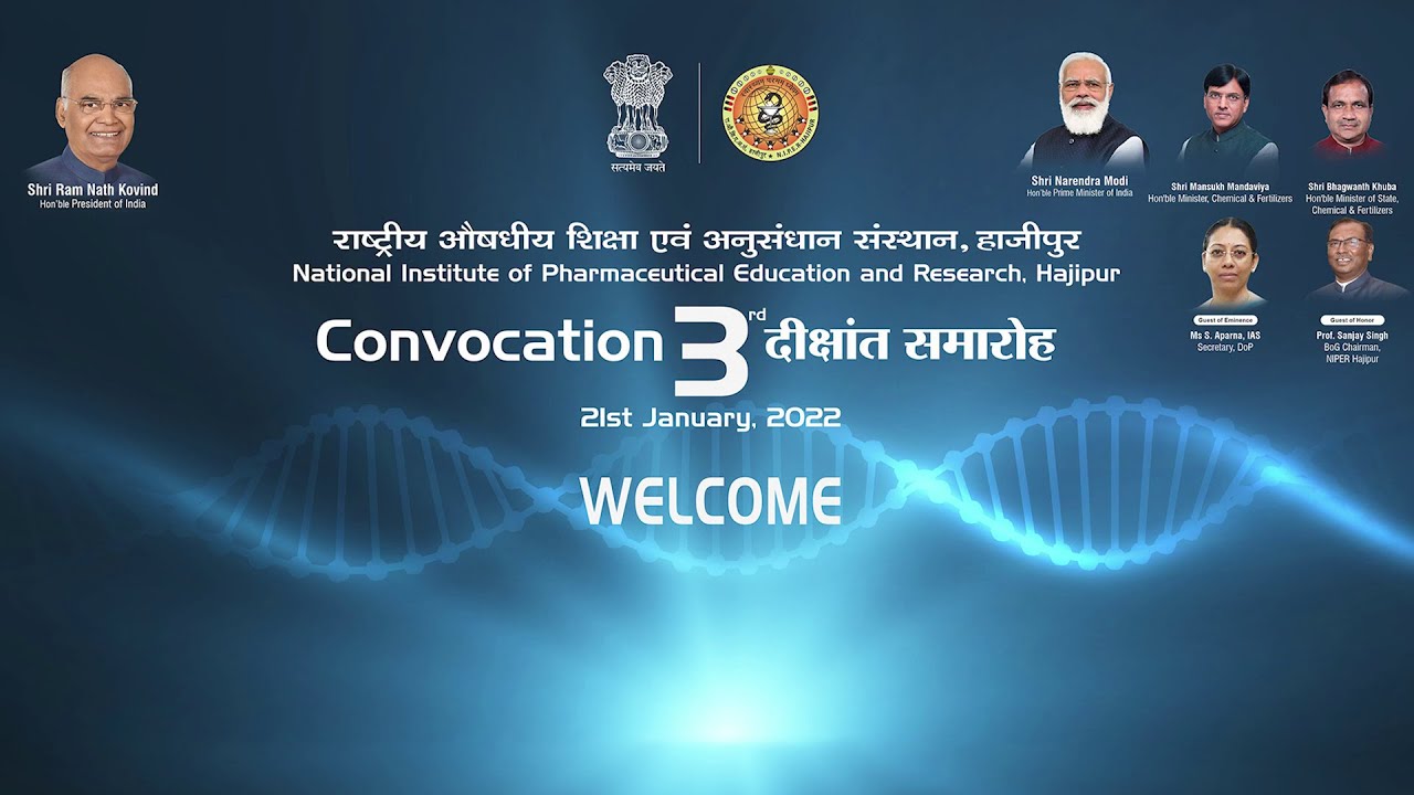 3rd CONVOCATION CEREMONY OF NIPER HAJIPUR - YouTube