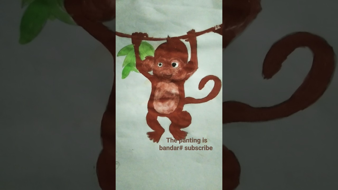 the panting bandar ka drawing short# like 🐒🐵share subscribe # 🎨art# ...
