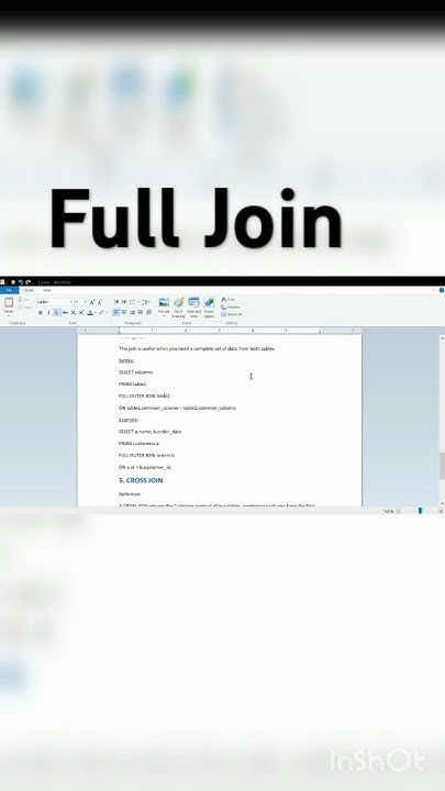 what is joins in python with examples - YouTube
