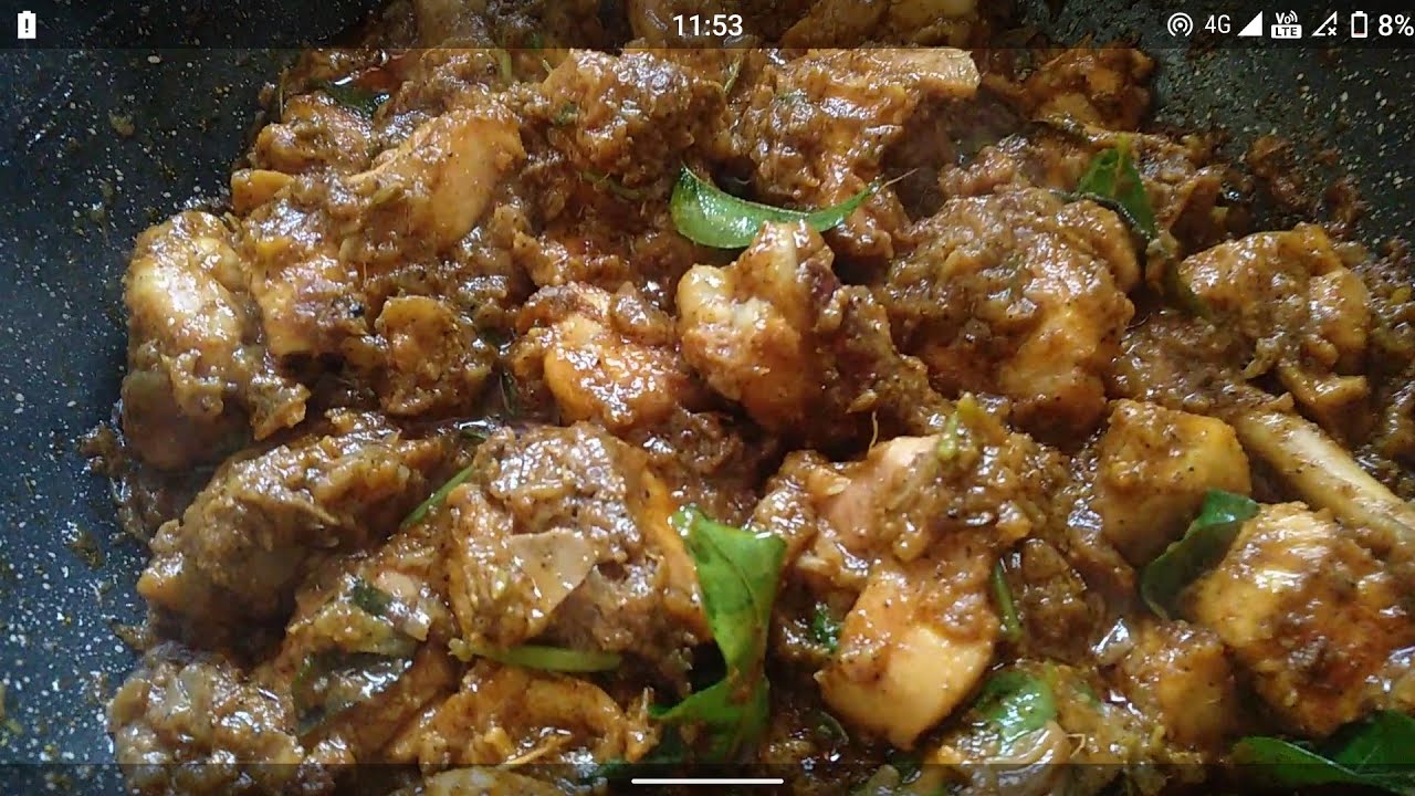 Pepper Chicken Recipe / Chicken milagu varuval/How to make Spicy Pepper ...