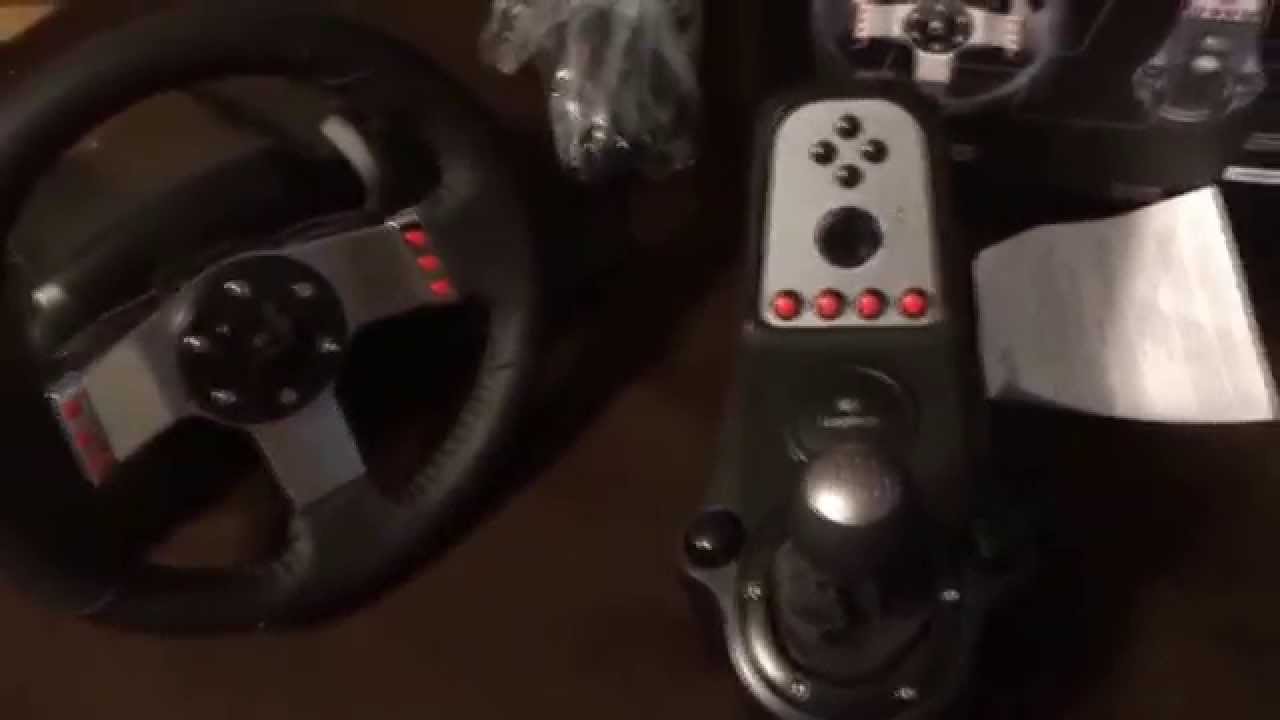 Logitech G27 Wheel w/ 6-Speed Shifter - Unboxing and Some Tips - YouTube