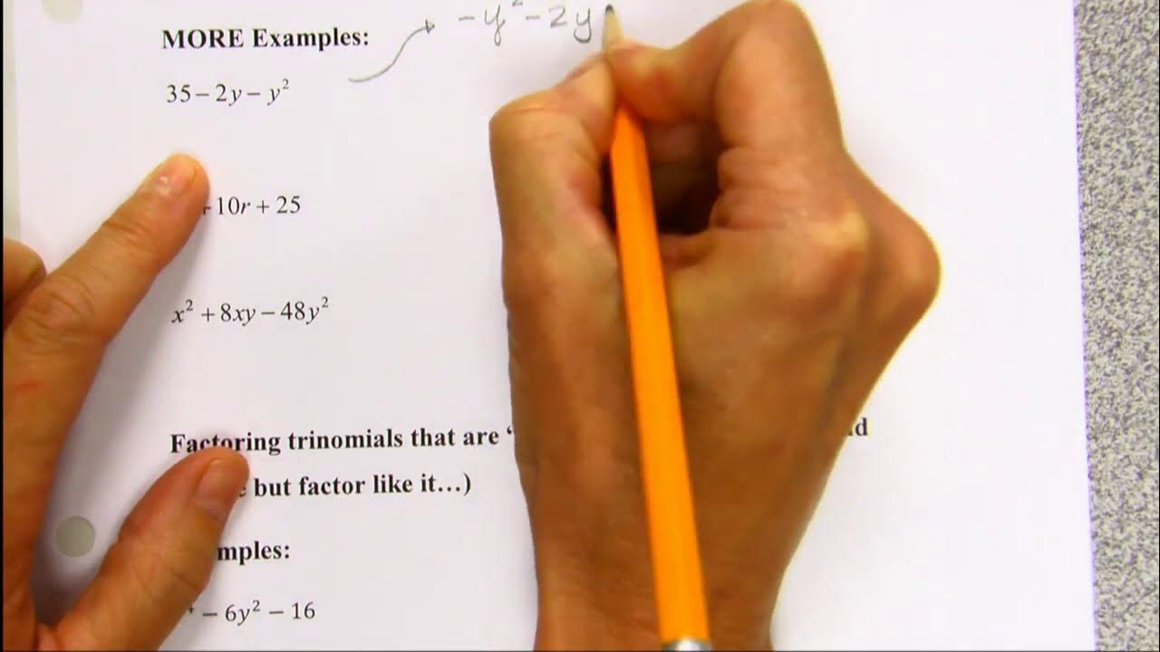 STEM Alg ~ Factoring Trinomials, Binomials, Factoring Flow Chart - YouTube