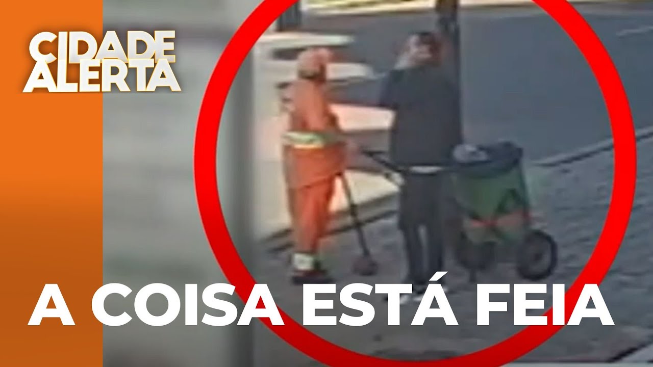 Homem pede ajuda a gari que limpava a rua e tem o celular furtado - YouTube
