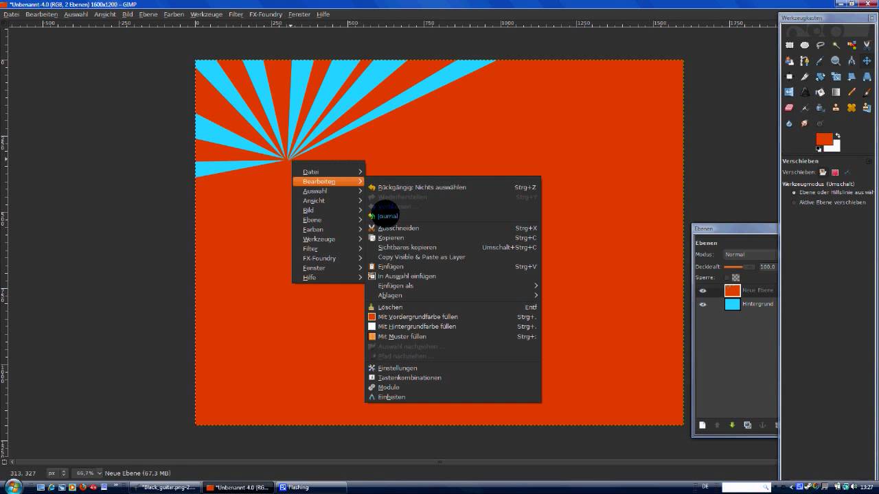 Gimp Retro Streifen Tutorial(german) - YouTube