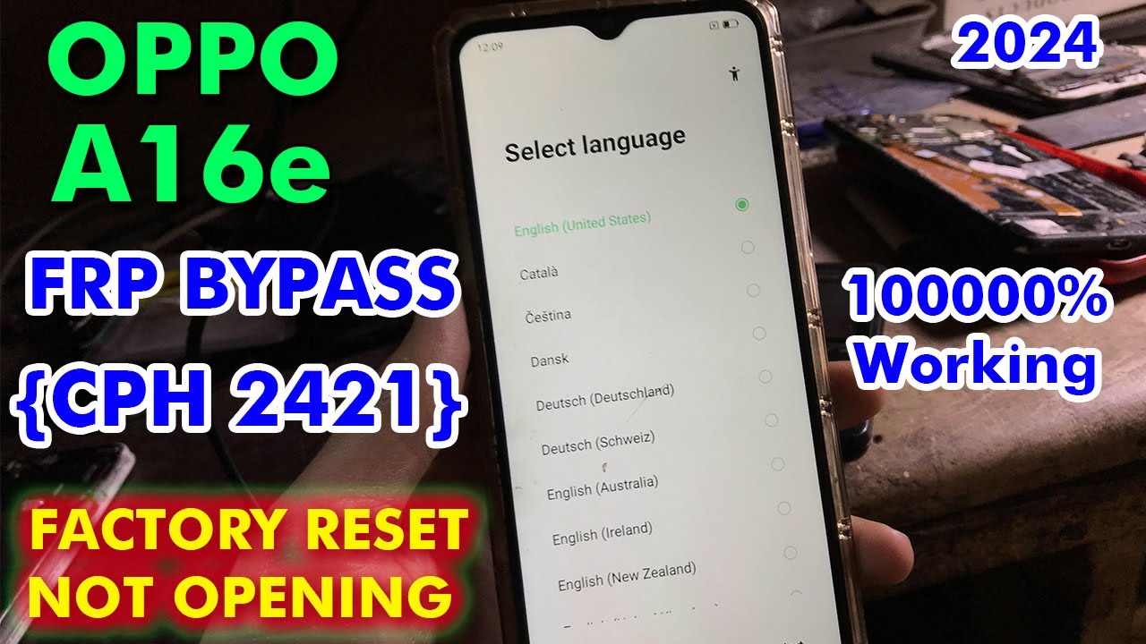Oppo A16e Frp Bypass Android 11 2024 | Cph 2421 Frp Bypass Reset Not ...