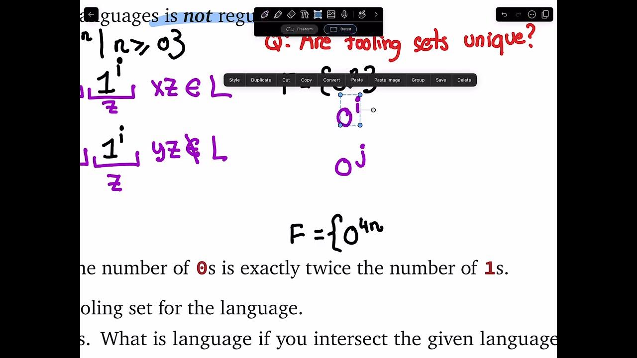 Proving Language Irregularity via Fooling Sets - YouTube
