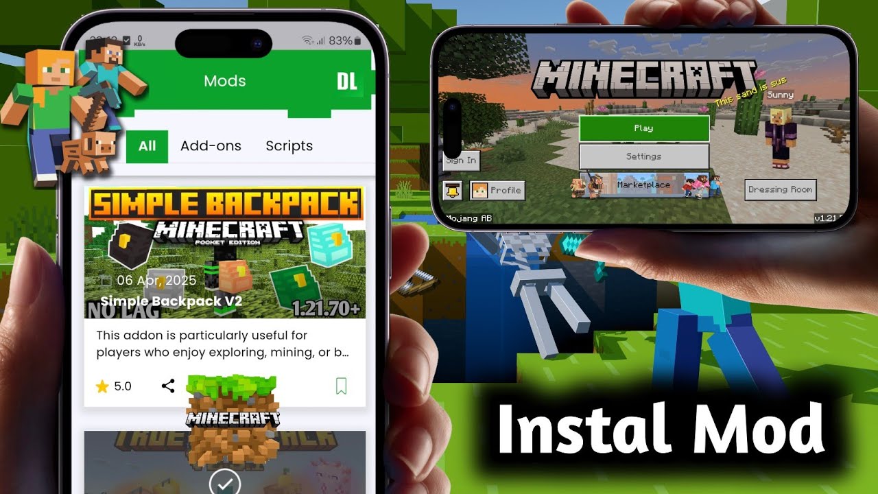 3 Cara Termudah Pasang Mod Minecraft | Cara Memasang Mod di Minecraft PE - YouTube