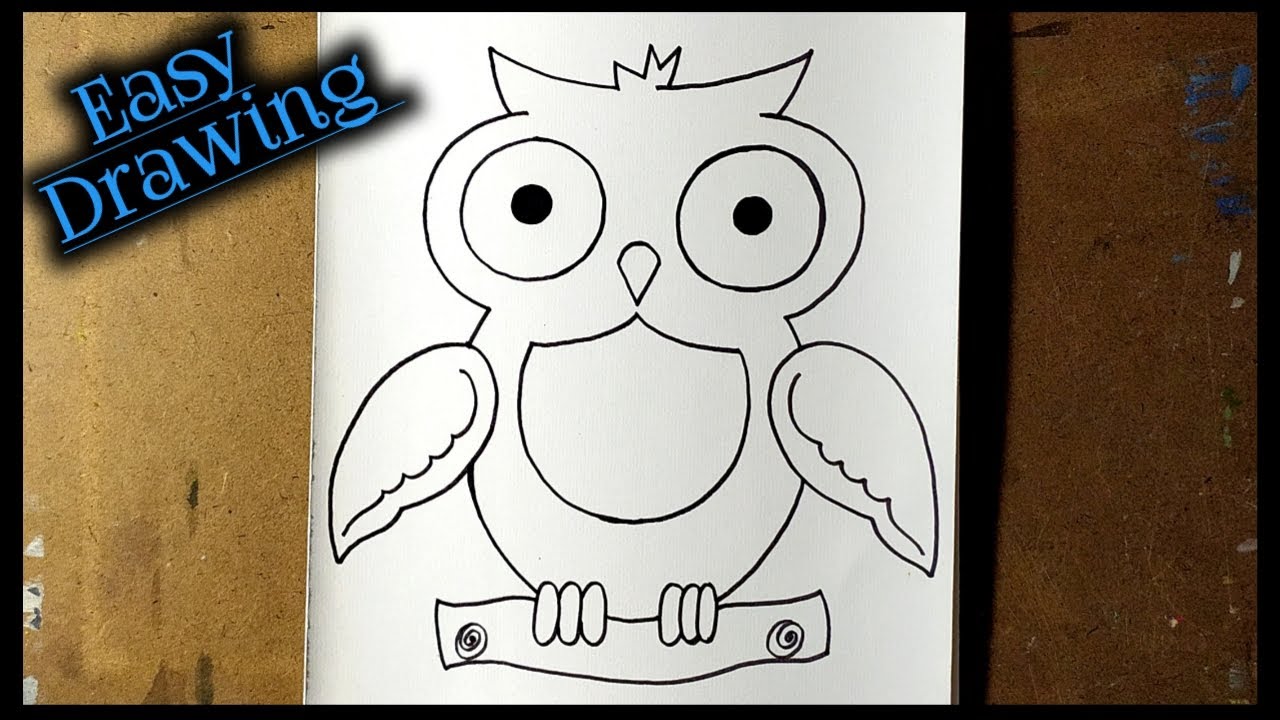 Easy Drawing | How To Draw 🦉 Owl | Step By Step Drawing Tutorial ...