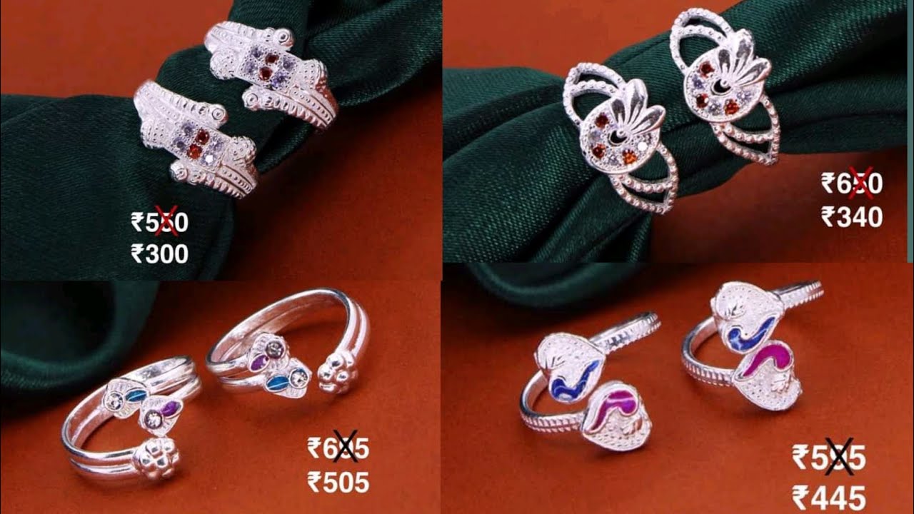 New Silver Toe Ring Designs | अधिक मास स्पेशल चांदीचे जोडवी | Toe Ring ...